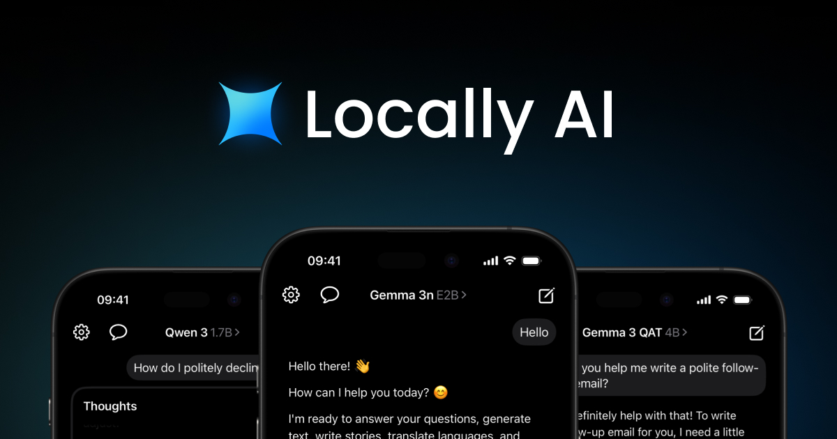 Locally AI - Run AI models locally on your iPhone.